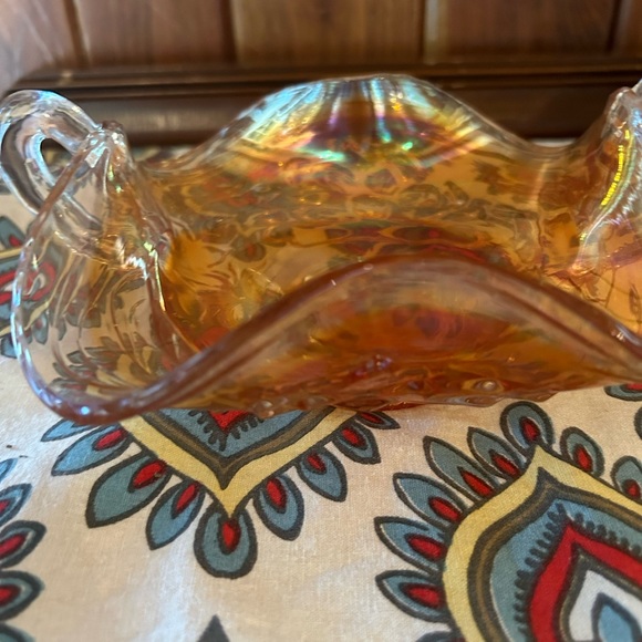 Fenton | Dining | Vintage Fenton Marigold Carnival Water Lily Cattails ...